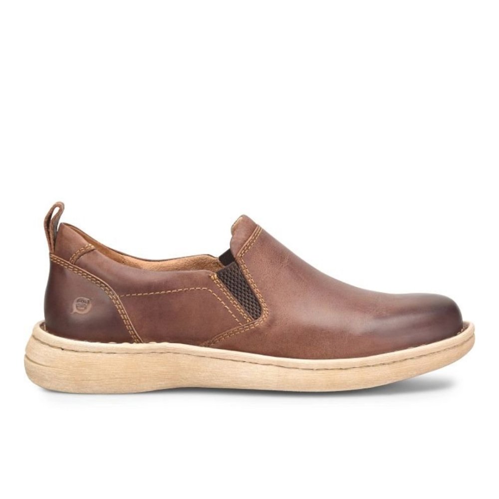 Born Men's Dalton Slip-On Shoe - Brown Mogano – Seliga Shoes