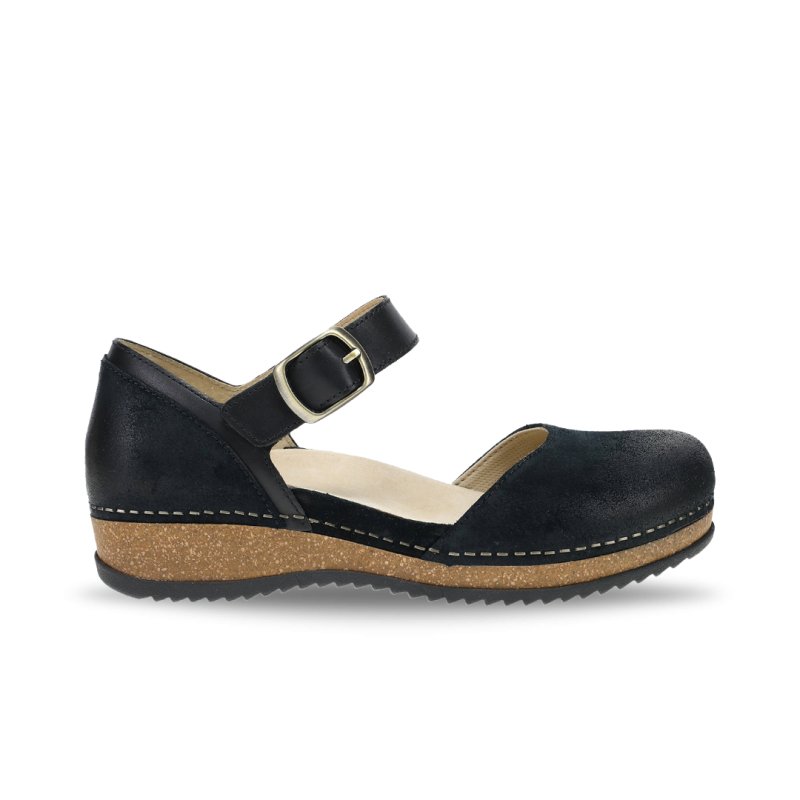 Dansko Women's Mae - Black Burnished Suede – Seliga Shoes