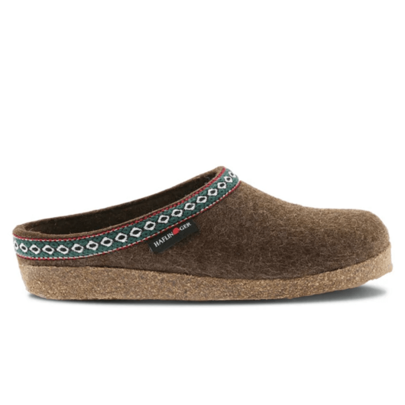 Haflinger GZ Classic Grizzly Clog - Chocolate – Seliga Shoes